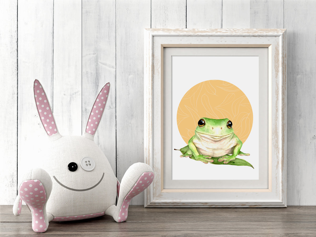 artbrush Oz Series 'GREEN TREE FROG' print