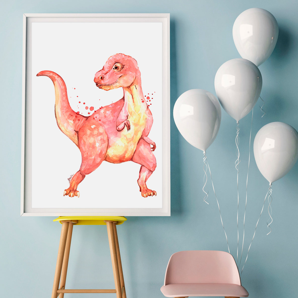 artbrush DINOSAUR 'red' print